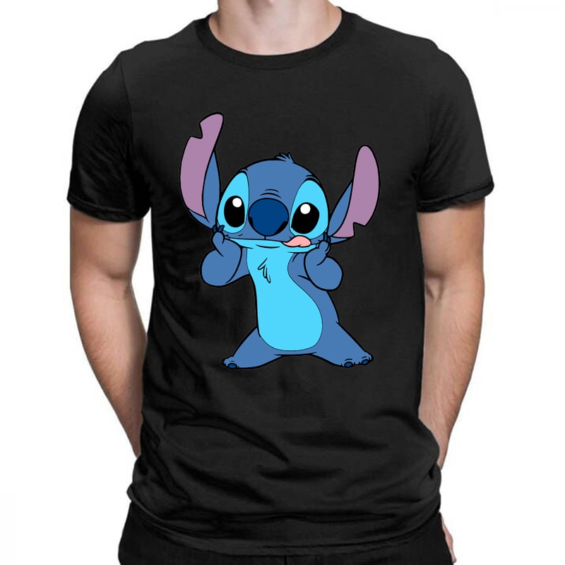 Moderné pánske tričko s potlačou obľúbenej postavičky Disney Stitch ...