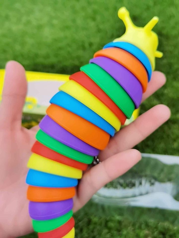 Fidget Slug, 3D kĺbový slimák Fidget Toy Senzorická hračka slimák ...